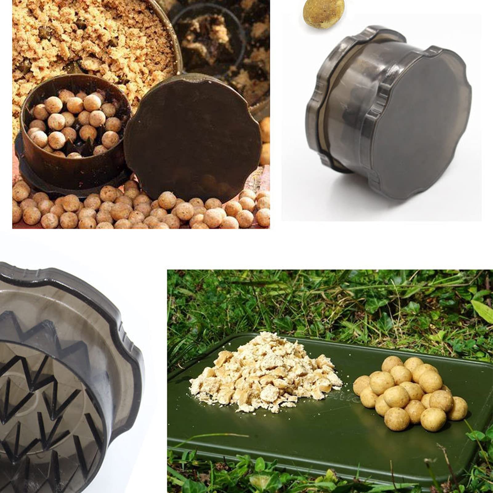 Alomejor Bait Grinder Large Capacity Lightweight Pellets Boilies Carp Bait Crusher Boilie Grinder Box Fishing Tackle Equipment