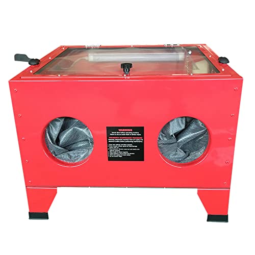 AutoForever 25 Gallon Bench Top Air Sandblasting Cabinet Sandblaster Blast Large Cabinet Air Sand Blaster w/Spray Gun Steel Best Gift for Christmas