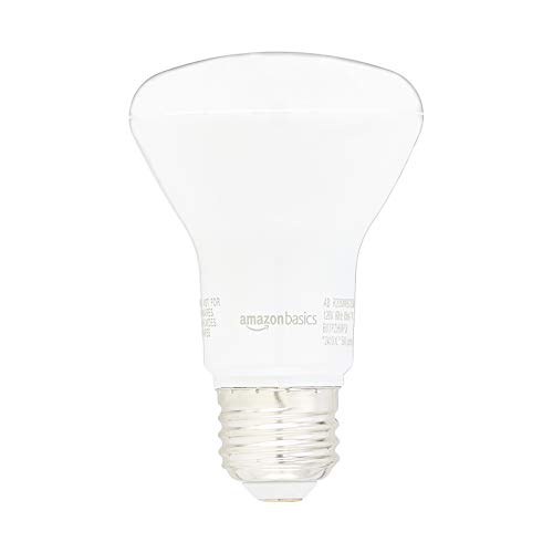 Amazon Basics 50 Watt Equivalent, Dimmable, 9 W, R20 LED Light Bulb , Soft White, 2-Pack
