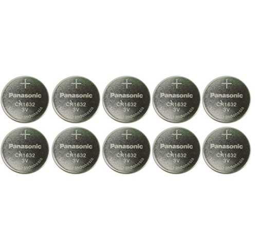 Panasonic CR1632-10 CR1632 3V Lithium Coin Battery (Pack of 10)