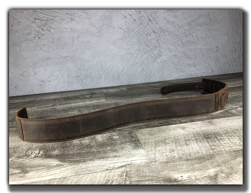 Anthology Gear "The Reticent Full Grain Leather Guitar Strap For Electric, Acoustic, and Bass Guitars (2", Whiskey Brown)