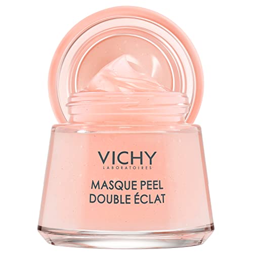 Vichy Mineral Double Glow Peel Face Mask with Exfoliating AHA Fruit Acids, Oil-Free Face Mask to Refine and Illuminate Skin, Paraben-Free