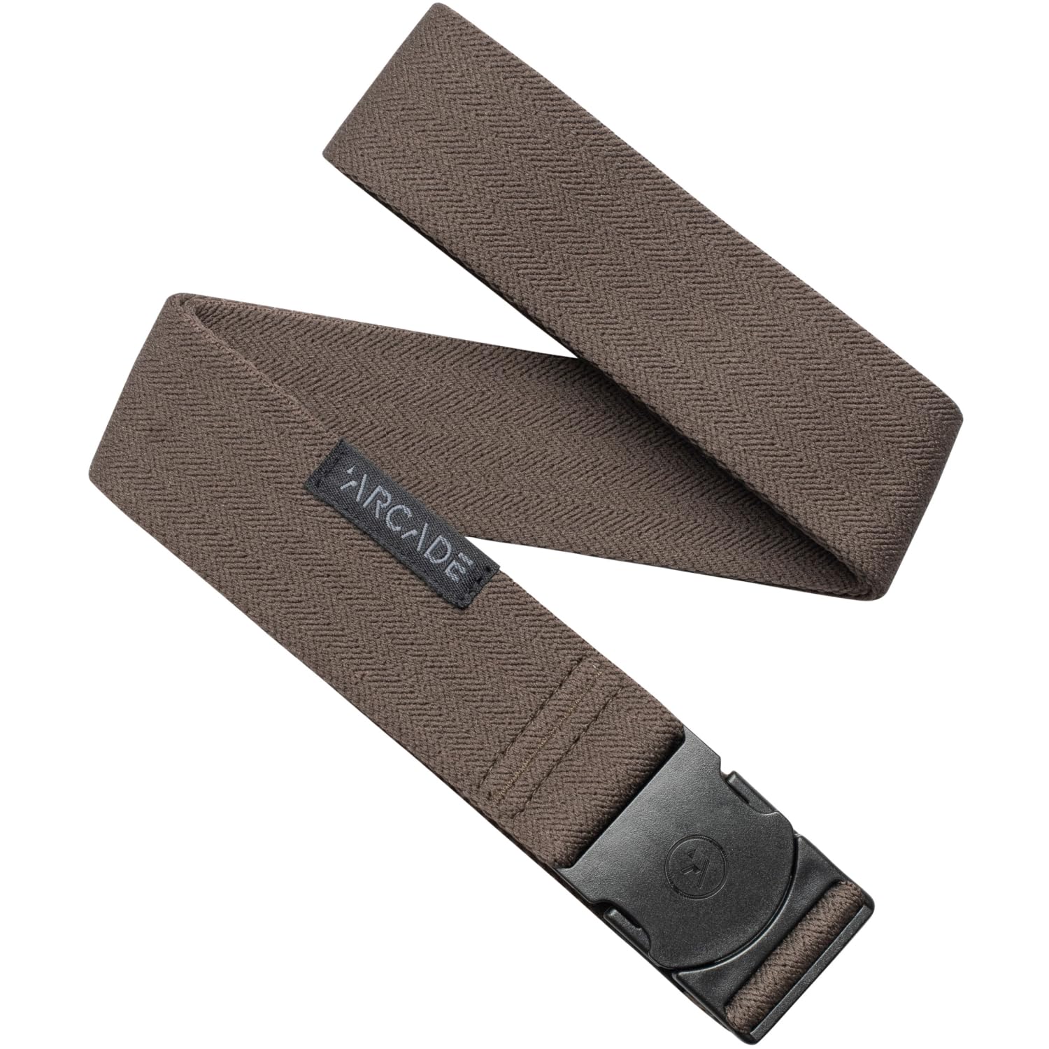 Arcade The Original Unisex Adventure Belt, Repreve Elastic Webbing, Non-Metal Travel Friendly Buckle, Ranger - Med Brown