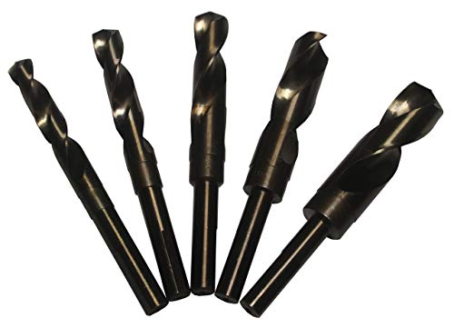Drill America POUDWDCO 5 Piece M35 Cobalt Drill Bit Set in Plastic Pouch Case (9/16" - 1"), POU Series