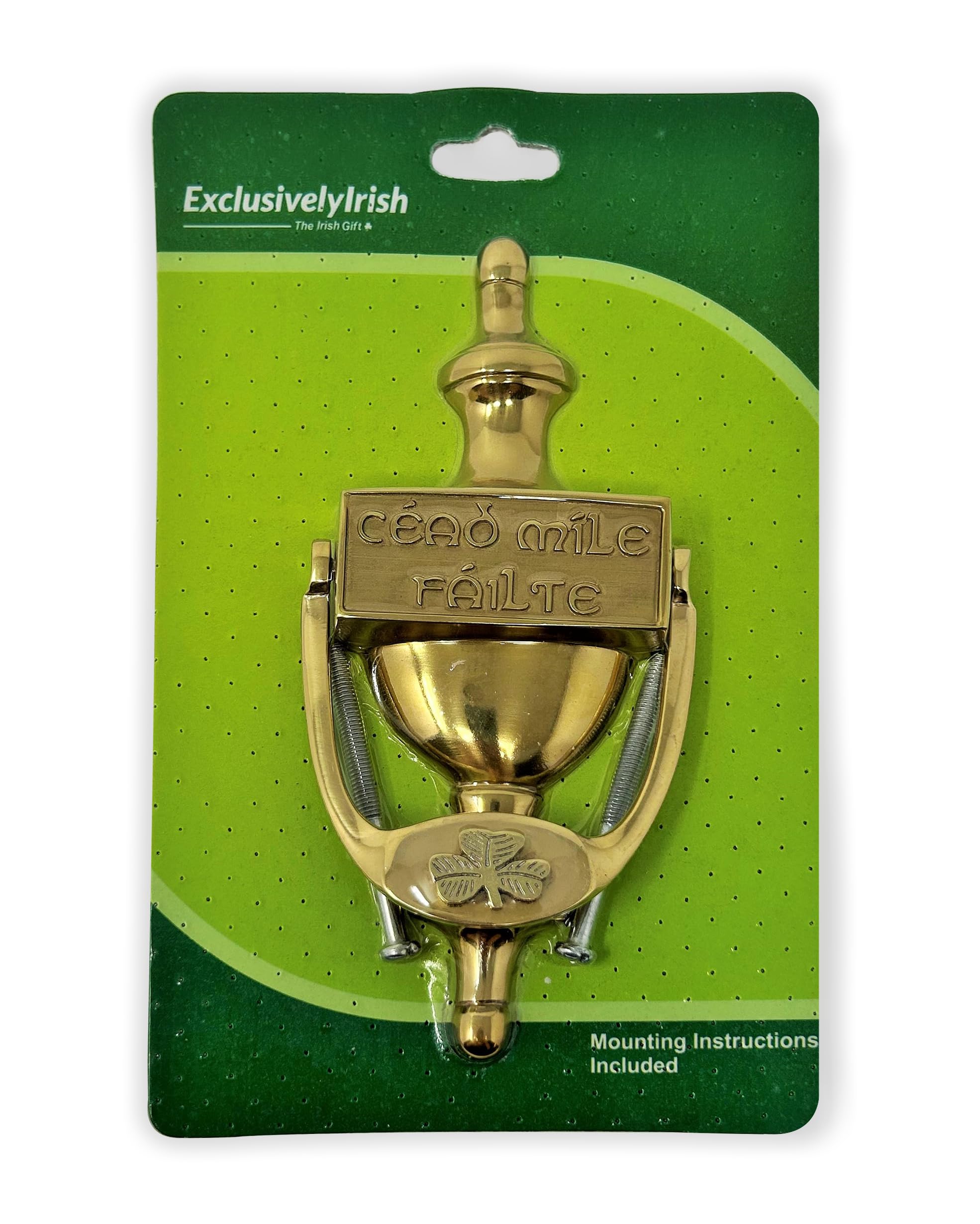 Exclusively Irish Cead Mile Failte - Shamrock Door Knocker