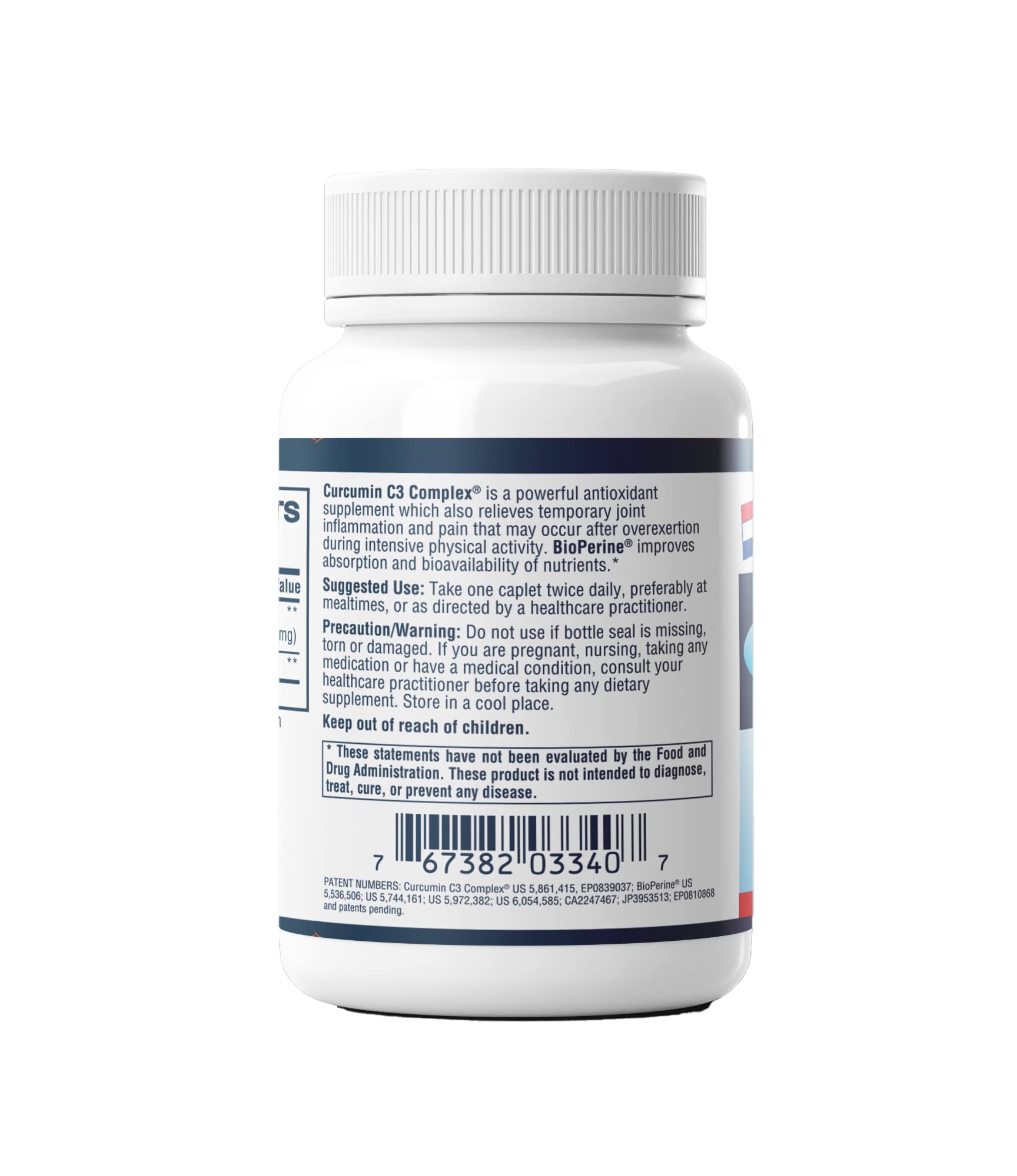 AFI Super Curcumin C3 Complex, 1000mg, Turmeric 95% no oxalates, Black Pepper Extract, Max Absorption for Joint Health, Vegetarian, Gluten-Free, Non-GMO