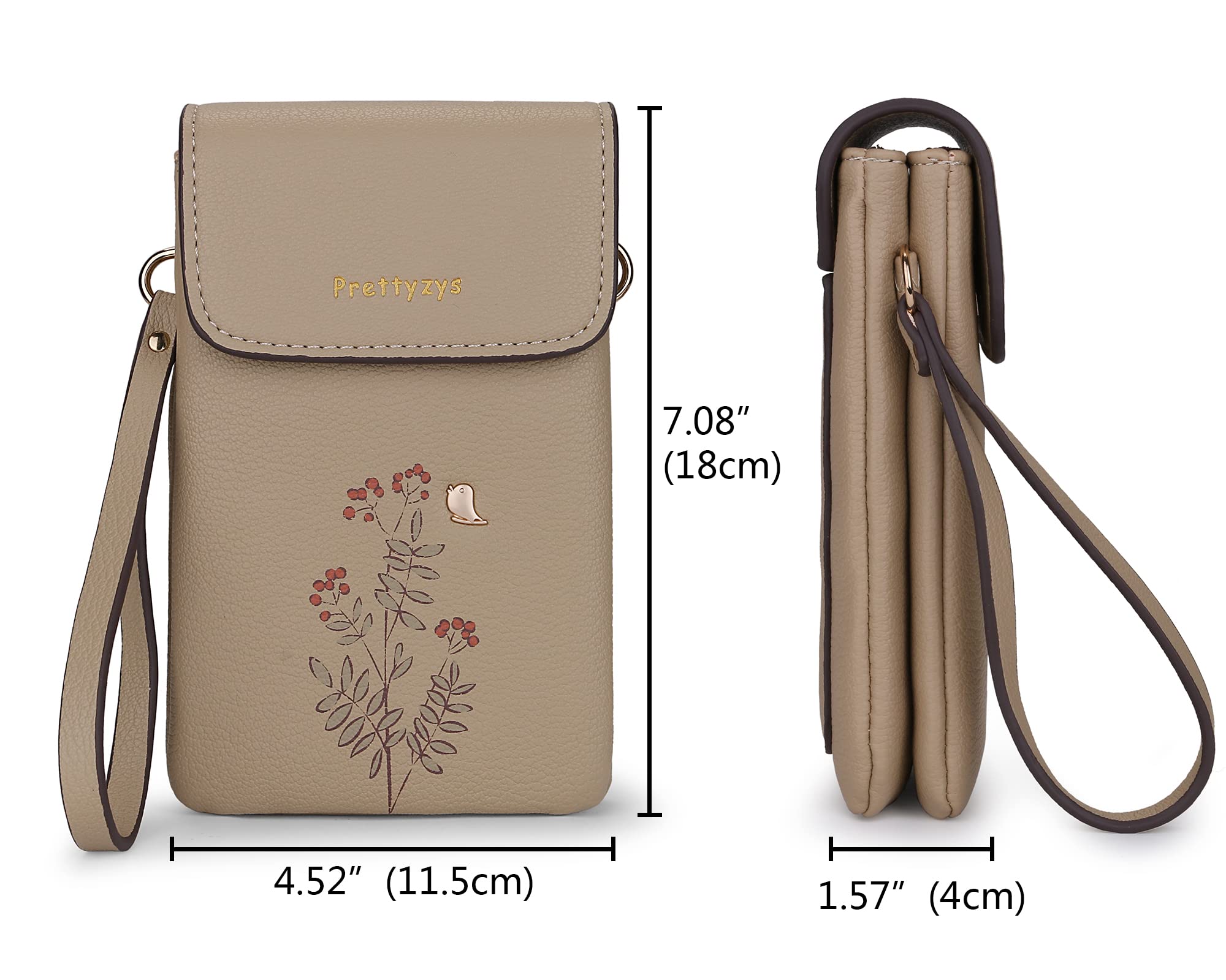 YALUXE Crossbody Bags for Women Cellphone Purse Wristlet Handbag