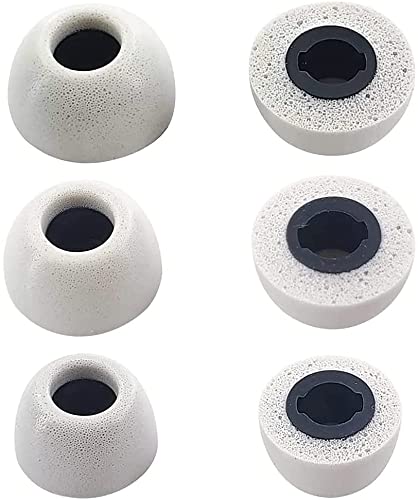 BLLQ Memory Foam Ear Tips Compatible with Beats Fit Pro Foam Tips Eartips,S/M/L 3 Pairs White (Foam Tip Fit Pro White)
