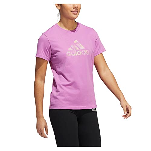 adidas Women's 2TN Graphic Tee, Lilac, Small