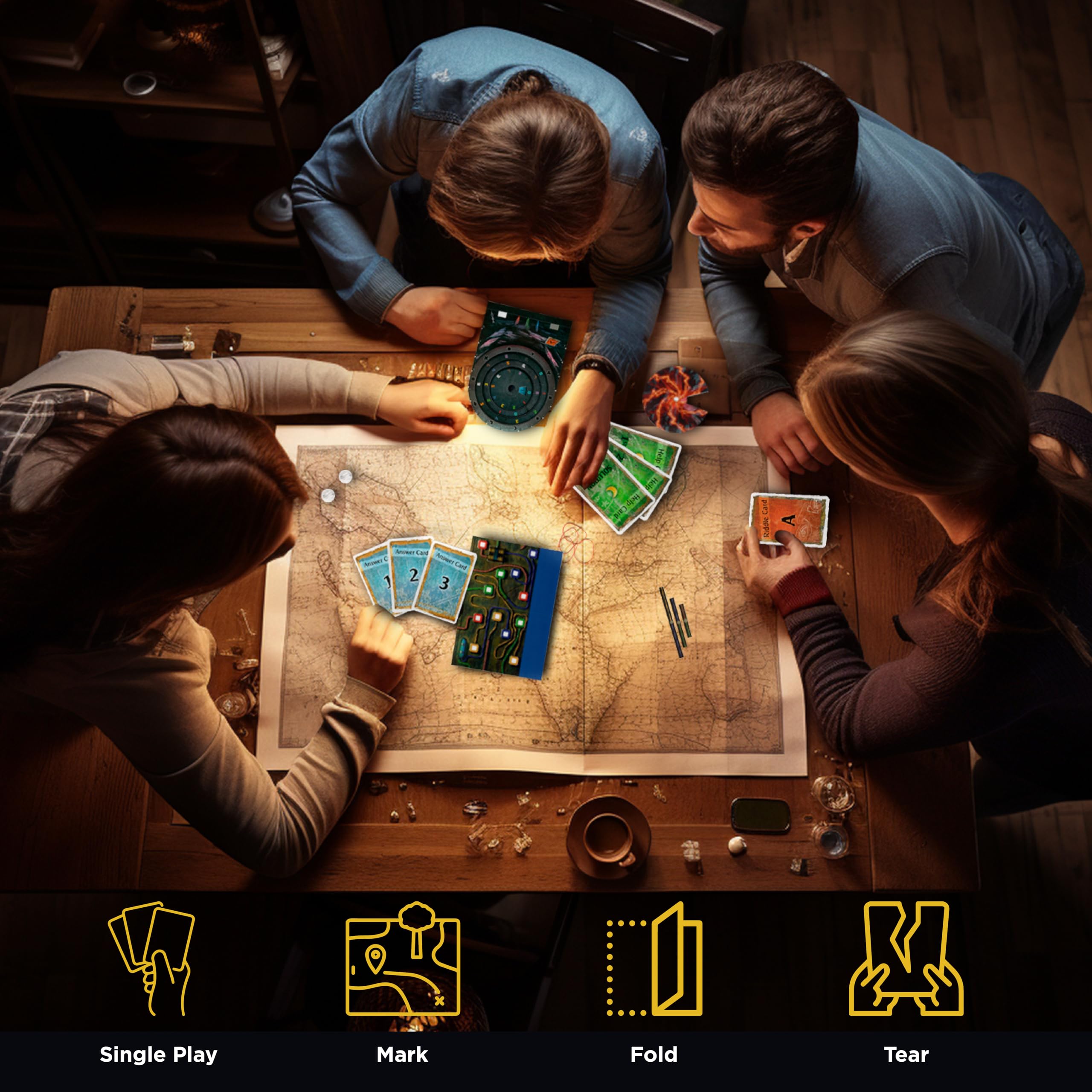 Exit: The Gate Between Worlds | Exit: The Game - A Kosmos Game | Family-Friendly, Card-Based at-Home Escape Room Experience for 1 to 4 Players, Ages 12+