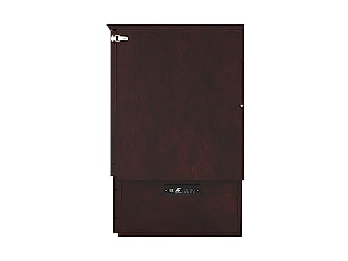 AFI, Monroe Murphy Bed Chest with 6 inch Memory Foam Folding Matttress, Built-in Charging Station and Storage Drawer, Full, Espresso