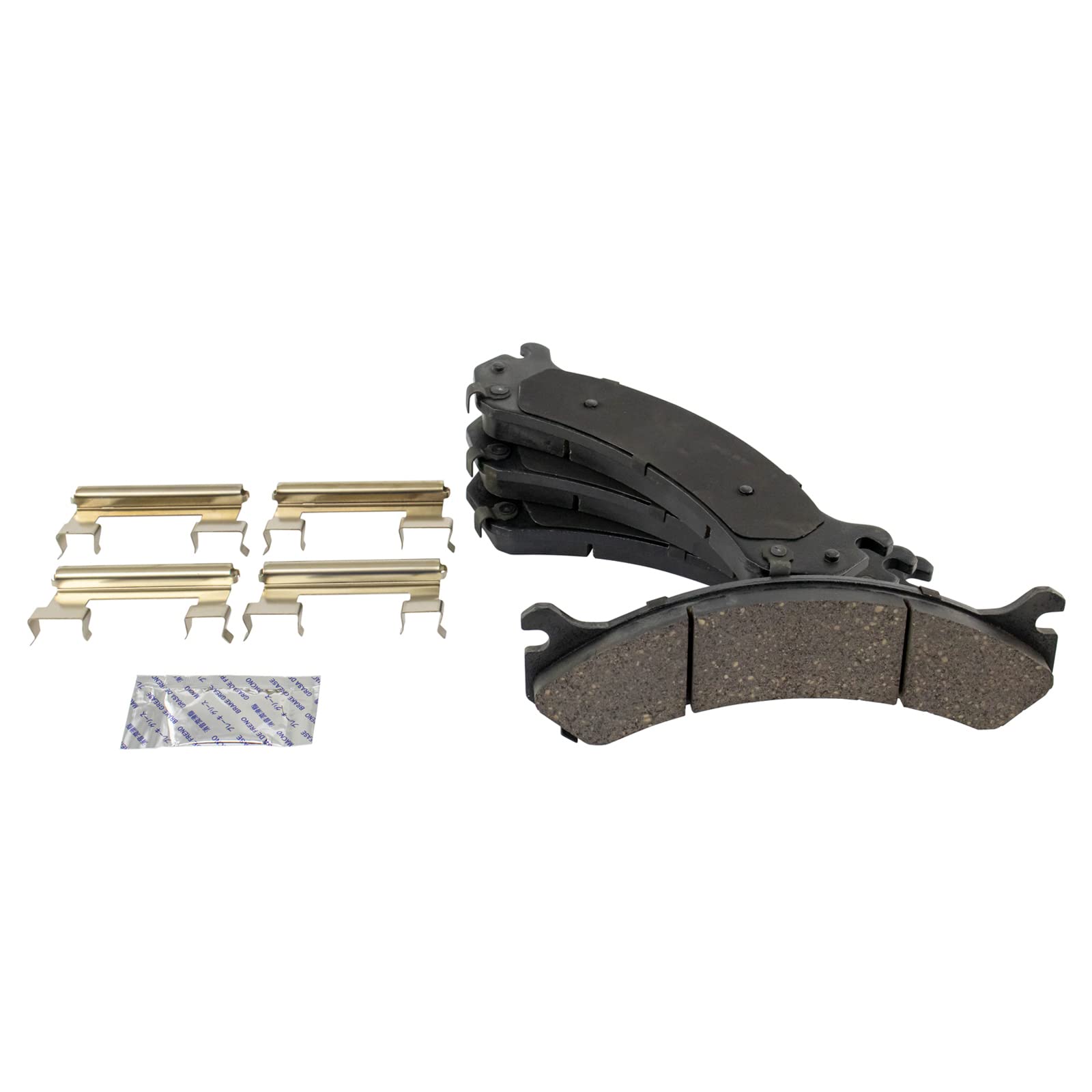 TRQ Rear Ceramic Brake Pad Performance Rotor & Caliper Kit Compatible with GM Dually