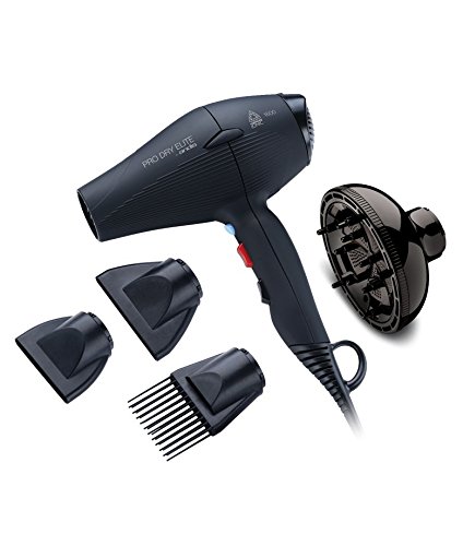 Andis 1600-Watt Professional Pro Dry Tourmaline Ionic Styling Hair Dryer, Black (81000)