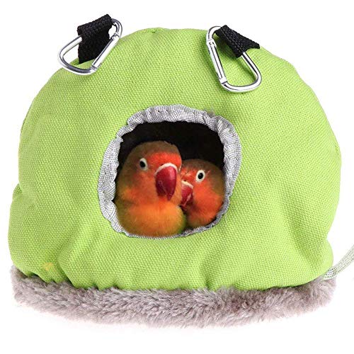 Winter Warm Bird Hut Nest House Bed Hammock Toy for Parakeet Grey Amazon Eclectus Medium Large Parrot Cage Perch Stand