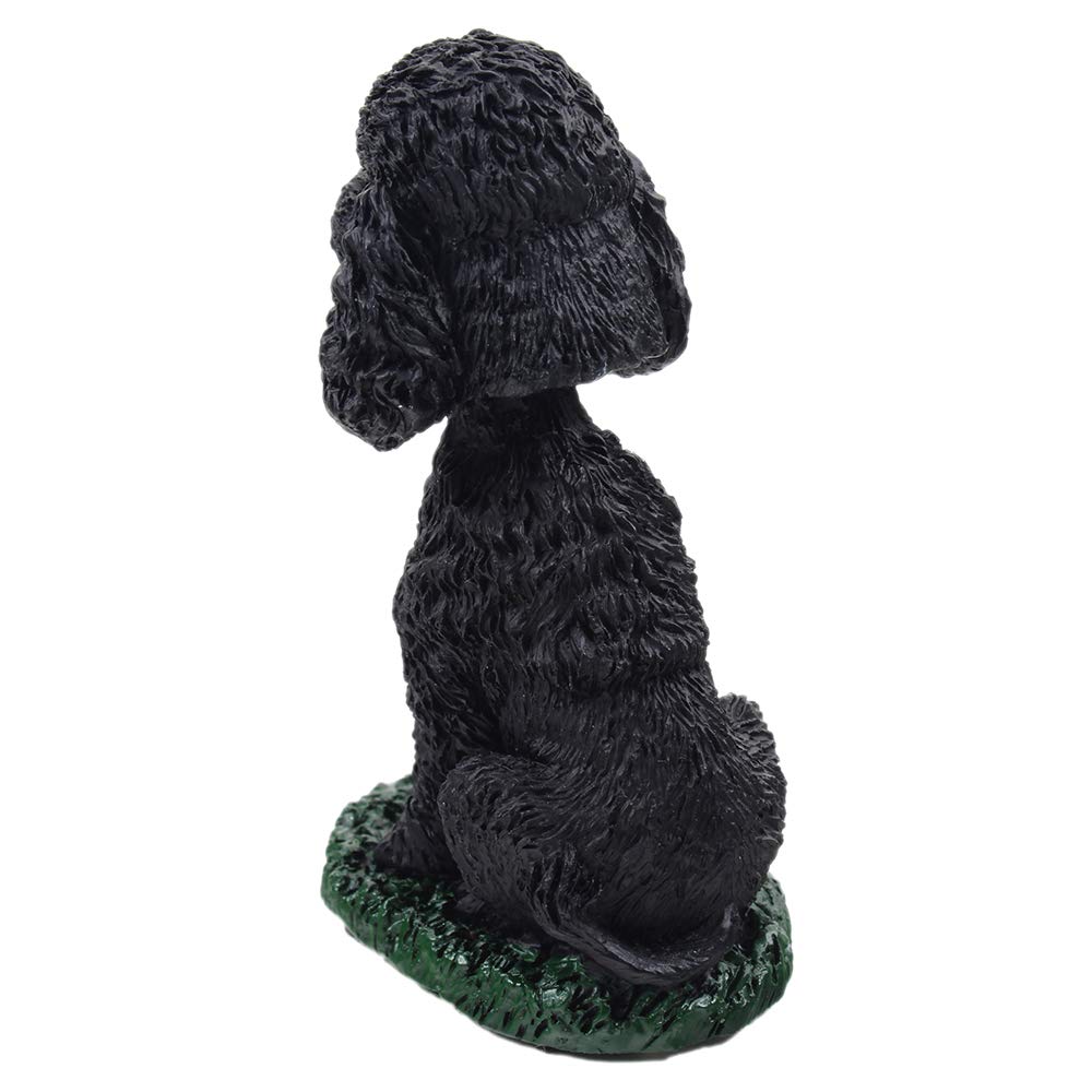 Animal Den Poodle Black Dog Bobblehead Figure for Car Dash Desk Fun Accessory