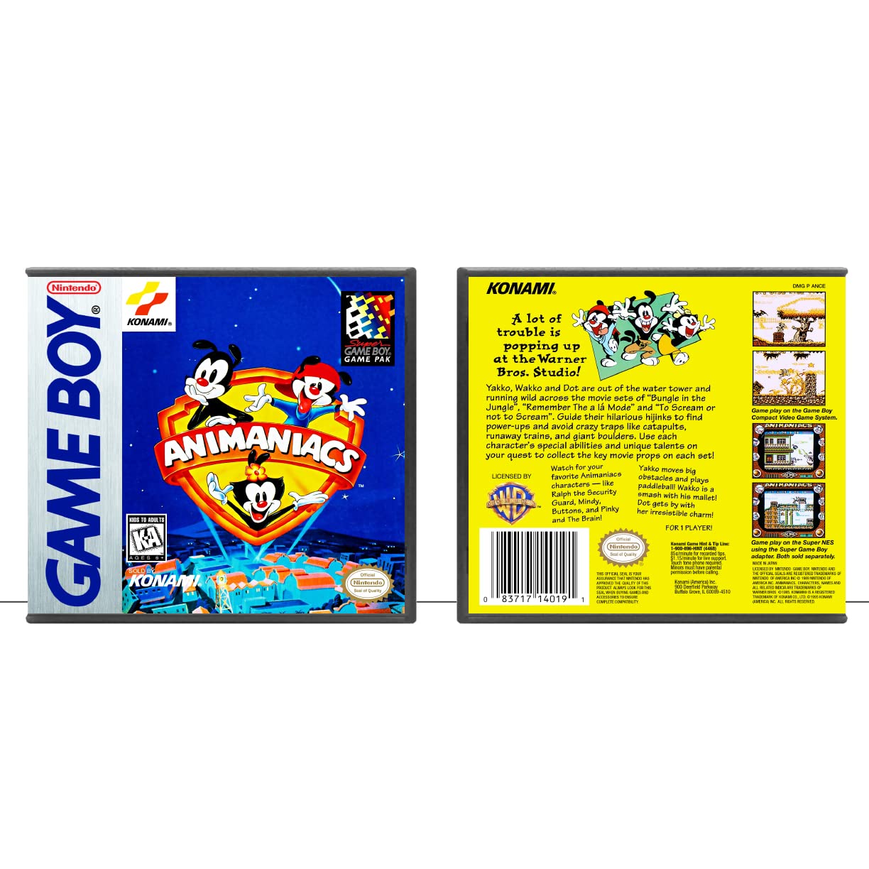 Animaniacs | (GB) Game Boy - Game Case Only - No Game