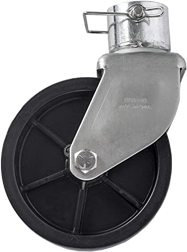 Jeremywell 6" Inch Trailer Swirl Jack Wheel Caster Replacement With Pin Boat Hitch Camper Removable 1200lbs