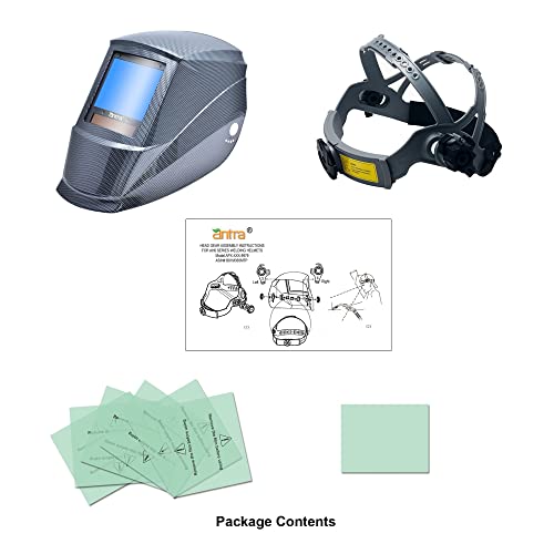 Antra Digital Auto Darkening Welding Helmet DP9-1X - True Color TOP Optical Class 1/1/1/1, Wide Shade Range 4/5-14 w Shade Lock, Low TIG Rating 2A - Precision Protection for Welding Excellence