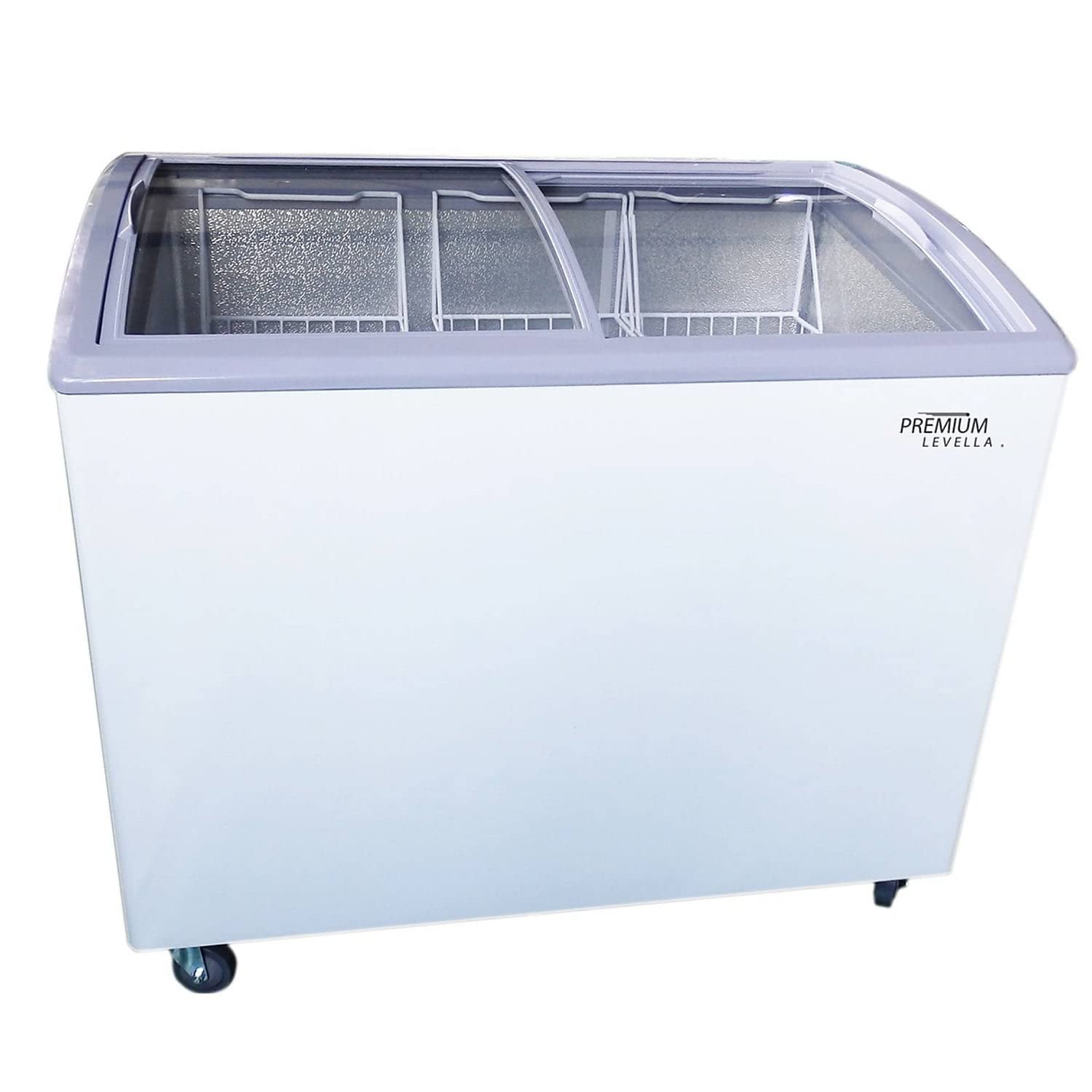 Premium Levella 5.9 cu ft Chest Freezer with Curved Glass Top in White