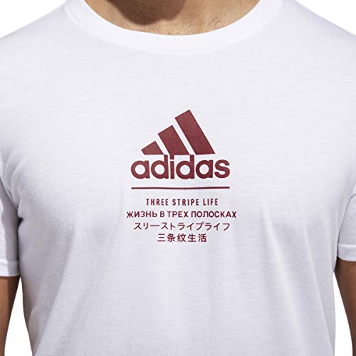 adidas Men's Athletics Badge of Sport International Tee, Black, Large