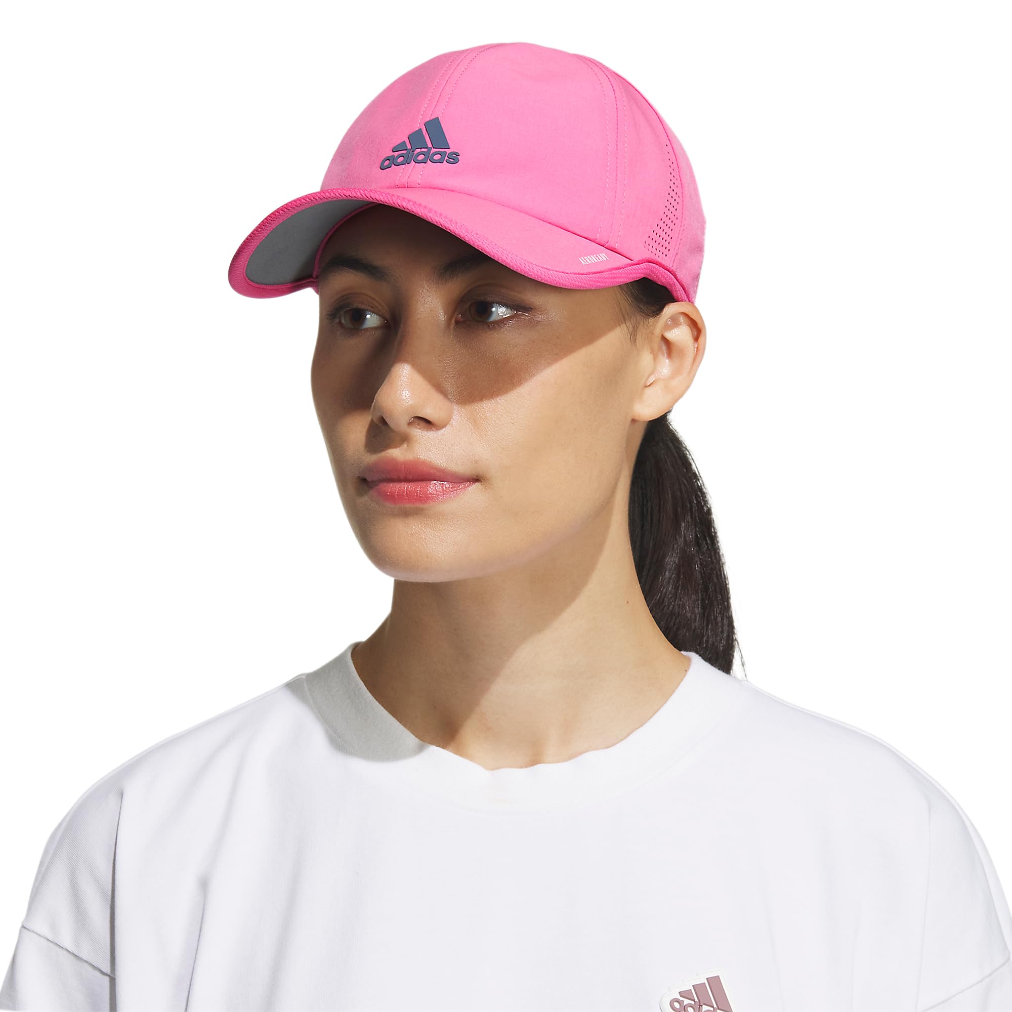 adidas Women's Superlite 2 Relaxed Adjustable Performance Hat, Pulse Magenta Pink/Preloved Ink Blue, One Size