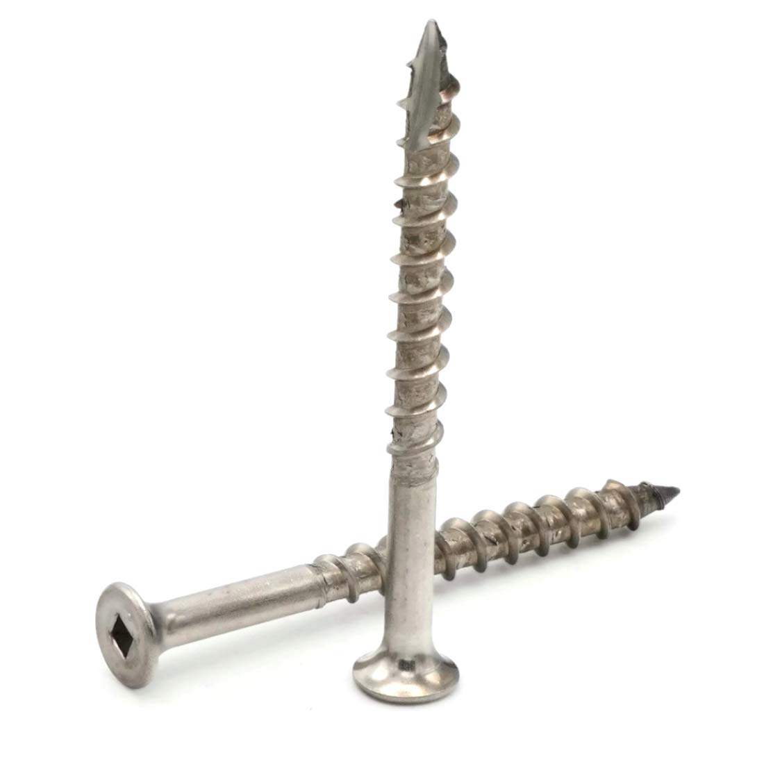 Square Drive Deck Screws 316 Stainless Steel Bugle Head Type 17 Point - #6 x 1-5/8" Qty 100