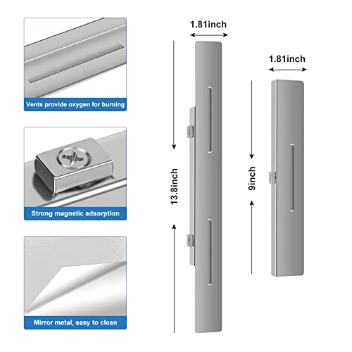 Wind Guard for Blackstone 22 Inch Griddle, Blackstone Griddle Accessories, Magnetic Stainless Steel Wind Screen, Compatible with Rear Grease Cup, Hood and Side Shelf