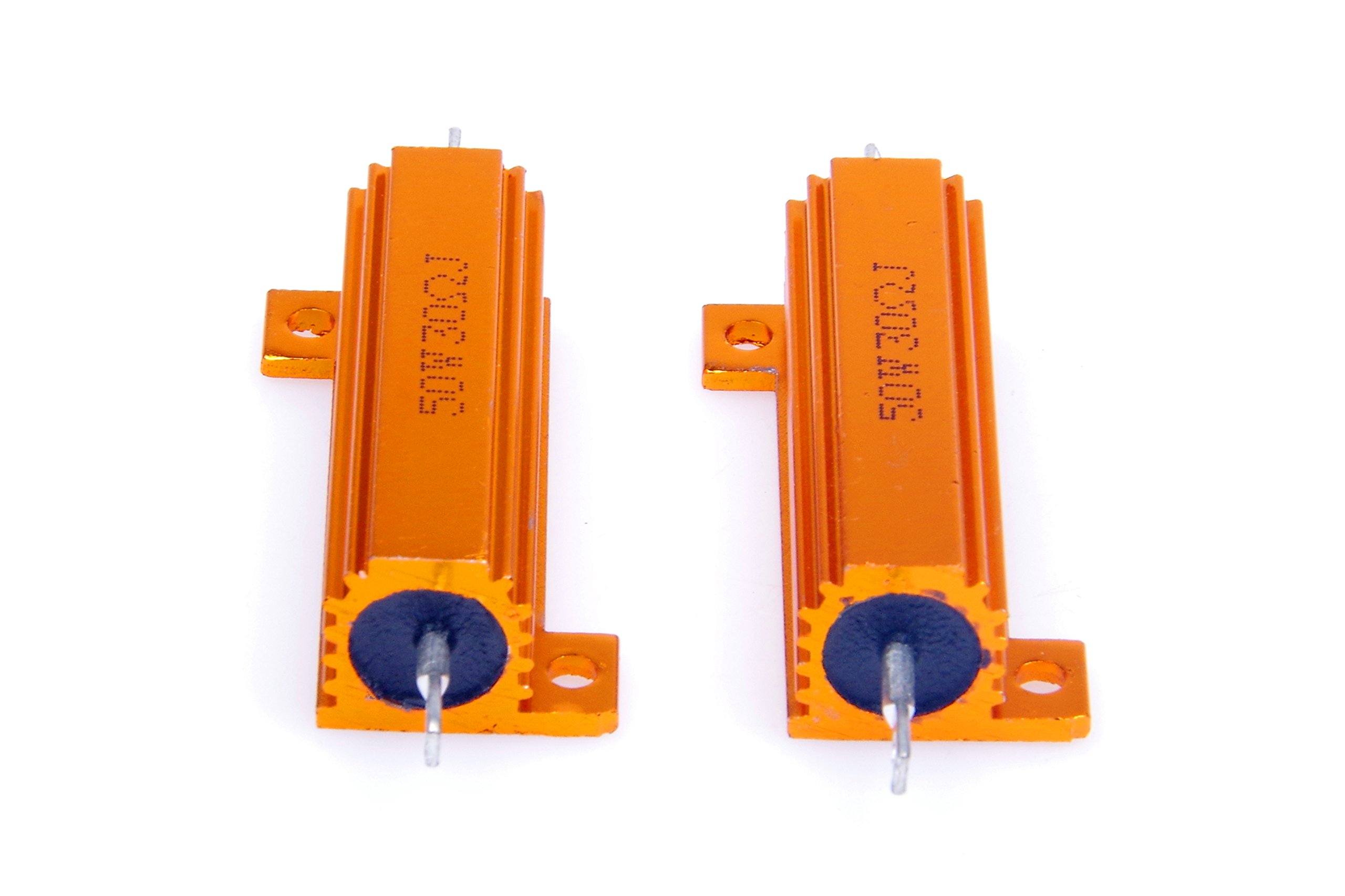 LM YN 50 Watt 30 Ohm 5% Wirewound Resistor Electronic Aluminium Shell Resistors Gold (Pack of 2)