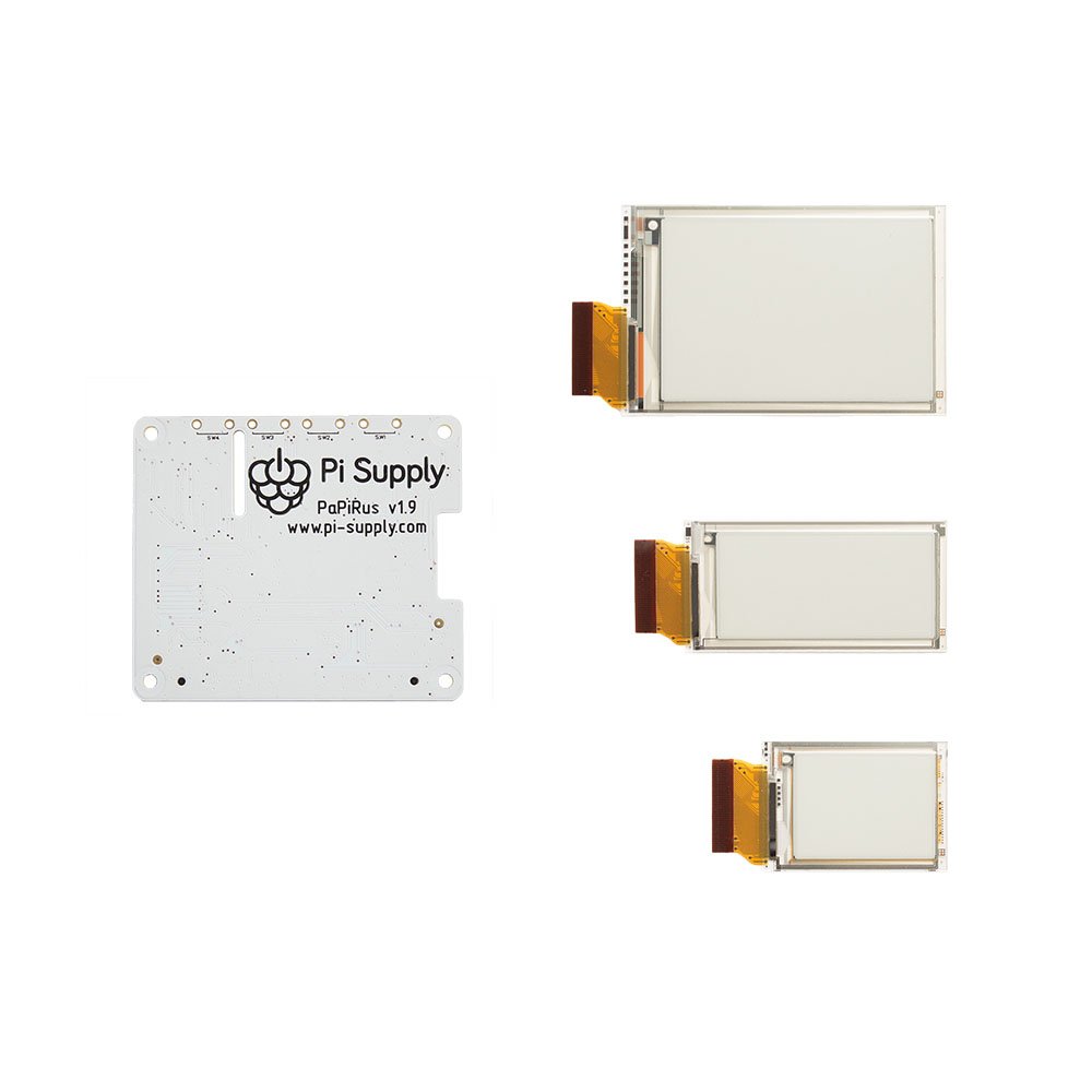 PaPiRus ePaper / eInk Screen HAT for Raspberry Pi - Multi Screen Pack (1.44", 2.0", 2.7")