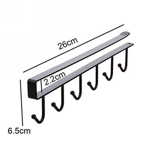 NPLE--Kitchen Storage Shelf Cupboard Hanging Hook Shelf Dish Hanger Organizer Holders (Black)