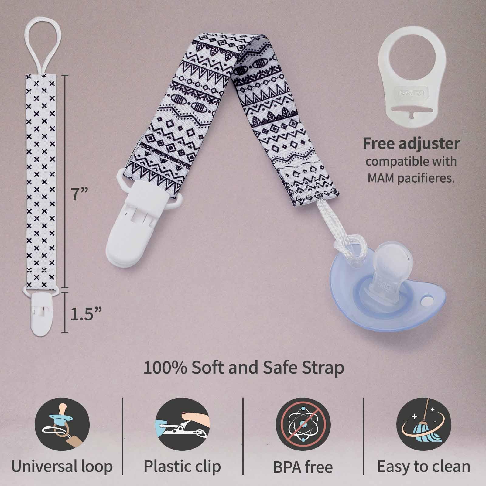 PUTSKA Pacifier Clip for Baby Girl and Boys
