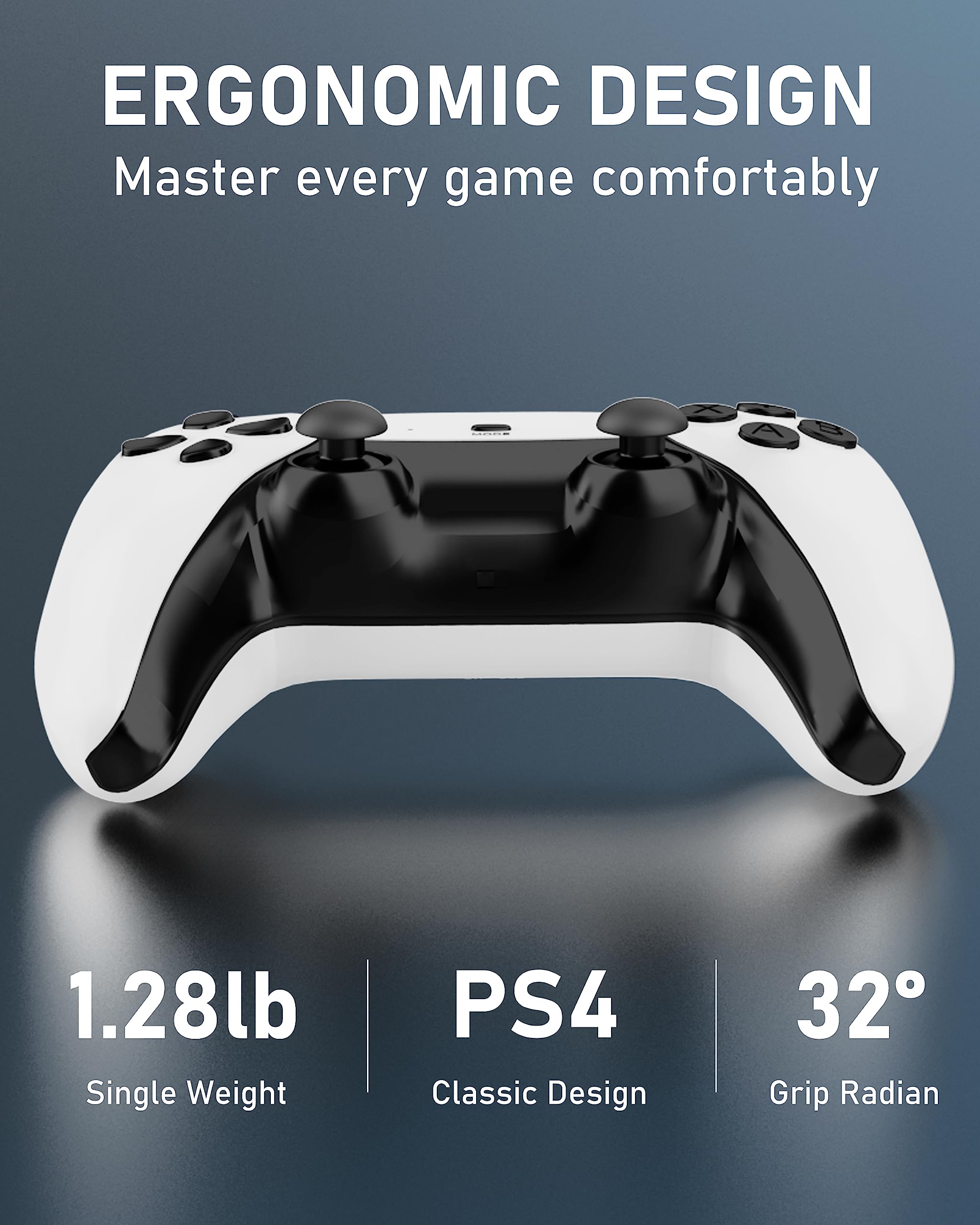 AFU Wireless Retro Game Stick - 20000+ Games, HD Output System Built in 23 Emulators Plug and Play Video Game Consoles with 2.4G Wireless Controllers,64GB TF Card for Gamers of All Ages, White