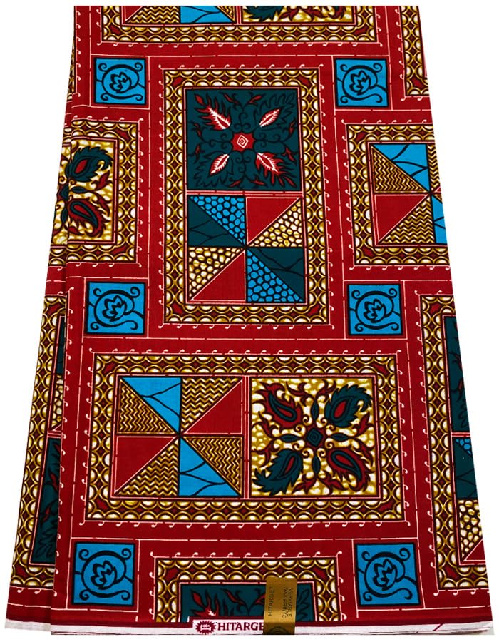 African Ankara Wax Prints Fabrics-Unique and Traditional - Orange, Sky-Blue, White, Black, Green, Golden-Brown, Sell by 6 Yards- 100% Cotton-for Men and Women
