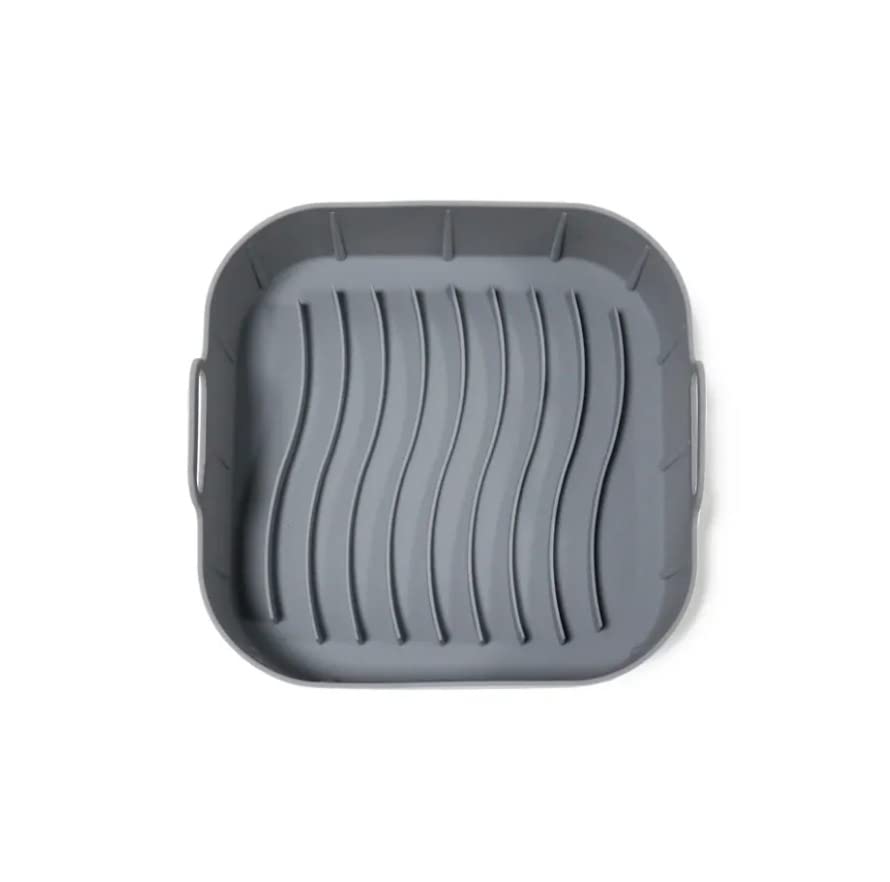Air Fryer Silicone 2 Pack, Replacement for Paper Liners, 8" x 8" Square Silicone Air Fryer Basket, Silicone Bowl For Air Fryer Oven Accessories, No More Harsh Cleaning