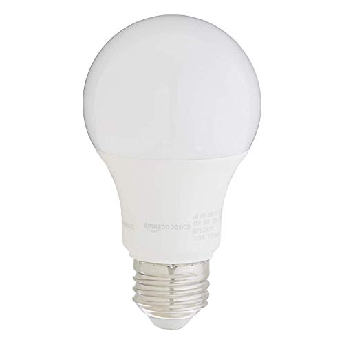 Amazon Basics 75W Equivalent, Soft White, Dimmable, 10,000 Hour Lifetime, A19 LED Light Bulb | 2-Pack
