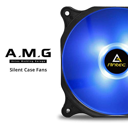 Antec 120mm Case Fan, PC Fans Blue LED, PC Case Computer Case Fan, 4-pin Molex Connector, F12 Series 3 Packs, Blue LED