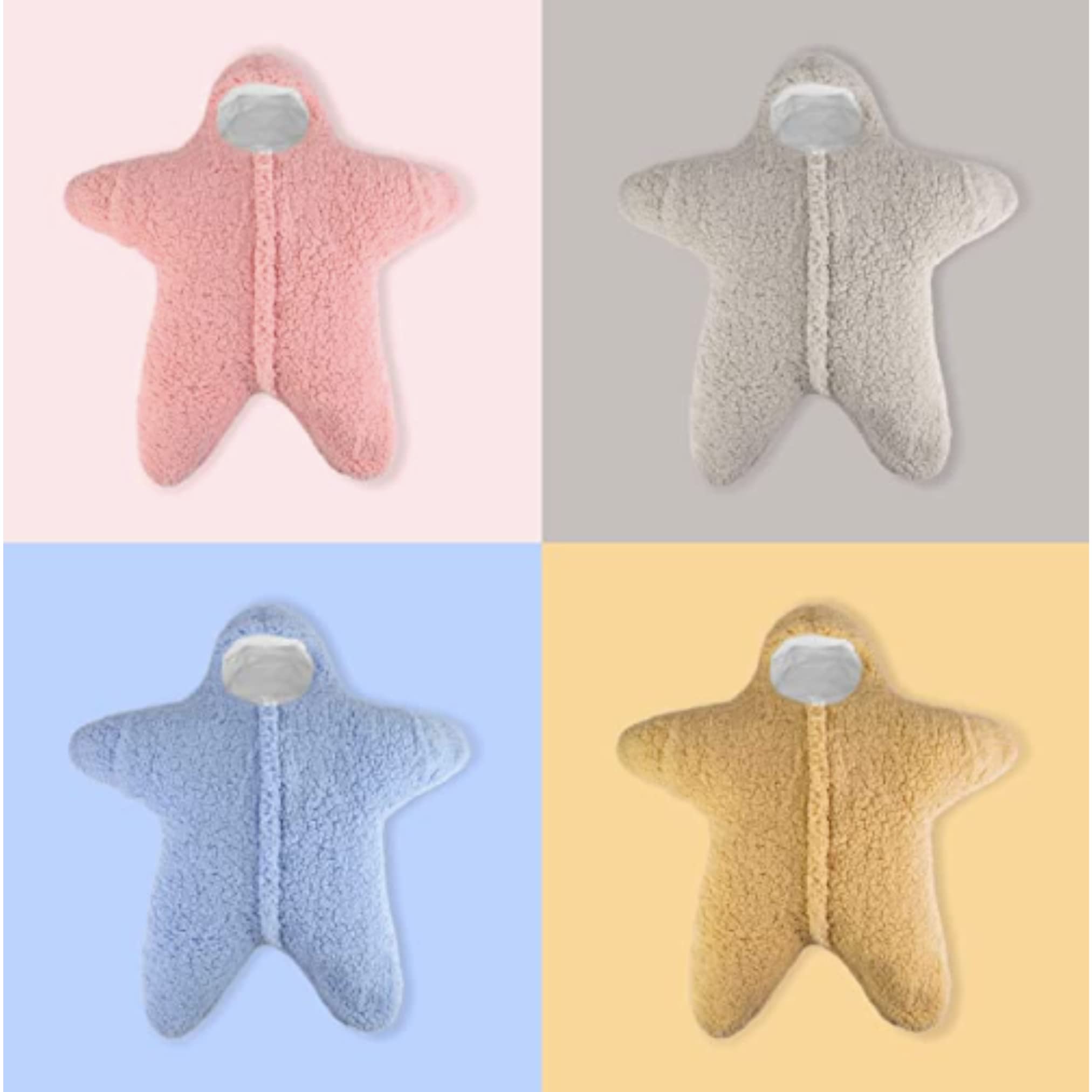 Babystar Baby Starfish Sleeping Stroller Blanket, Newborn Infant Cashmere Cotton Baby Footie/Swaddle Blanket (Pink)