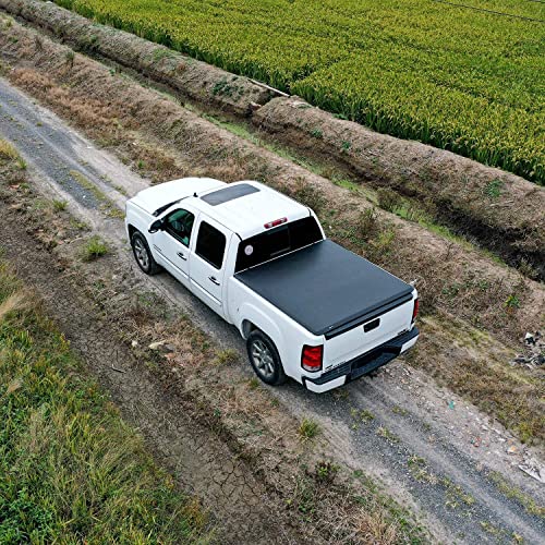 Amazon Basics Soft Roll Up Tonneau Cover for 2015-2022 Ford F-150, Styleside 6.5-Ft Bed