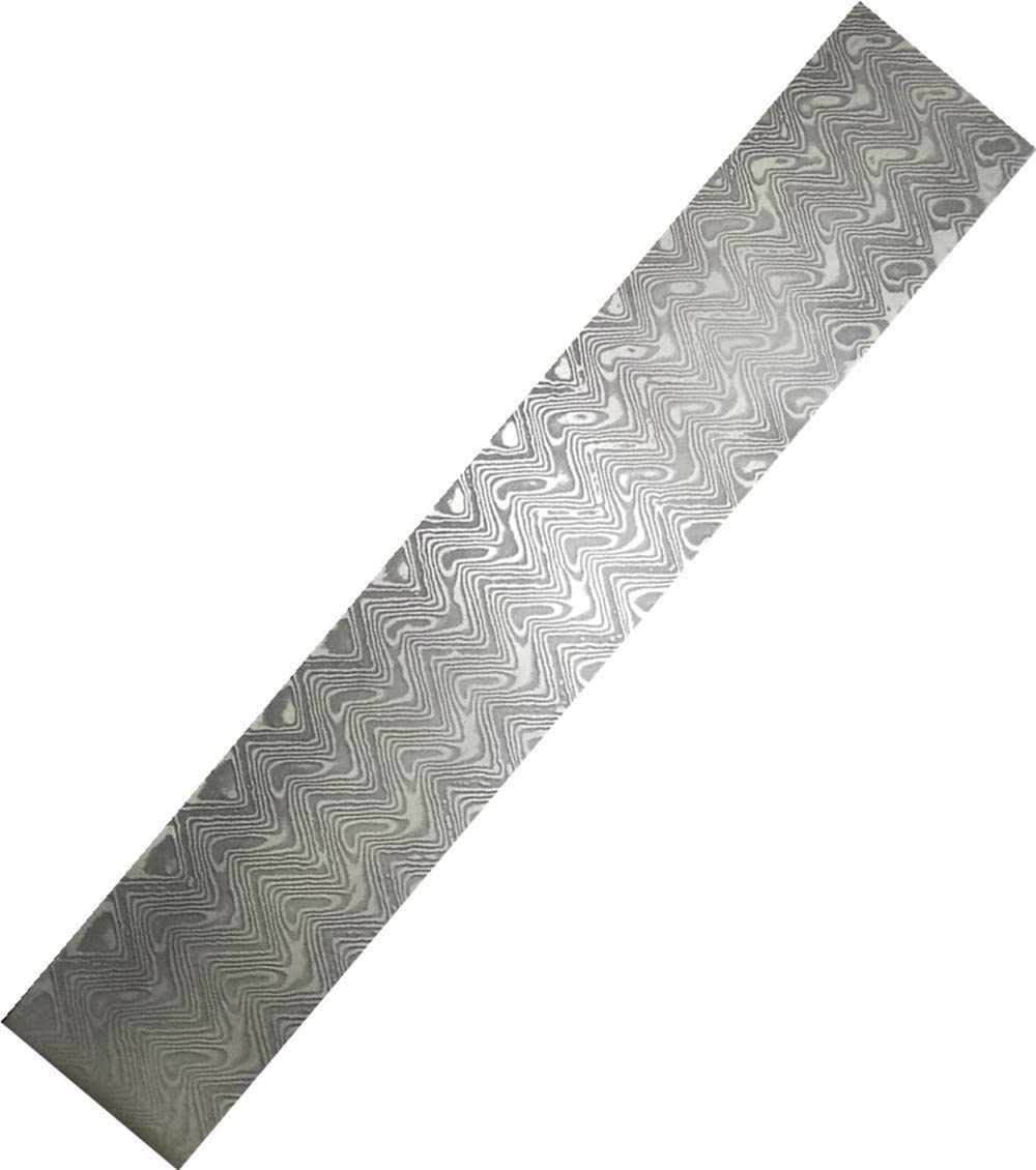 Aibote VG10 Custom Handmade Damascus Stainless Steel Bar Wave Pattern Blank Blade Billet for Knife Making|Jewelry Making|Cutlery Making and for Other Making Purpose (8.7"x1.18"x0.118")
