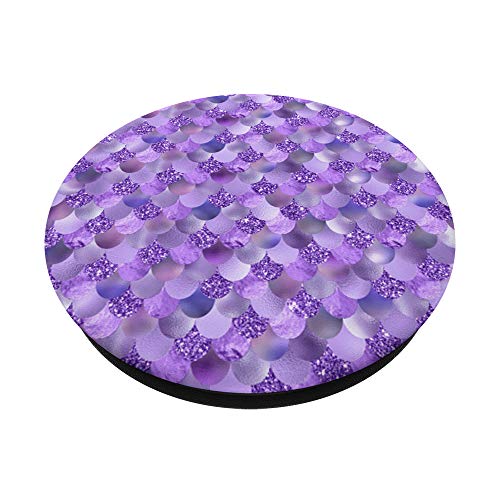Purple Glam Mermaid Scales For Women and Girls PopSockets PopGrip: Swappable Grip for Phones & Tablets