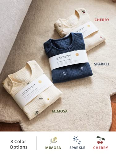Konny Baby Sleep Sack - Wearable Blanket Sleeping Vest | 6-Layer Cotton Gauze Newborn Essentials Cloths | TOG 1.0 | 6 Months - 5T | (Navy Sparkle, Medium)