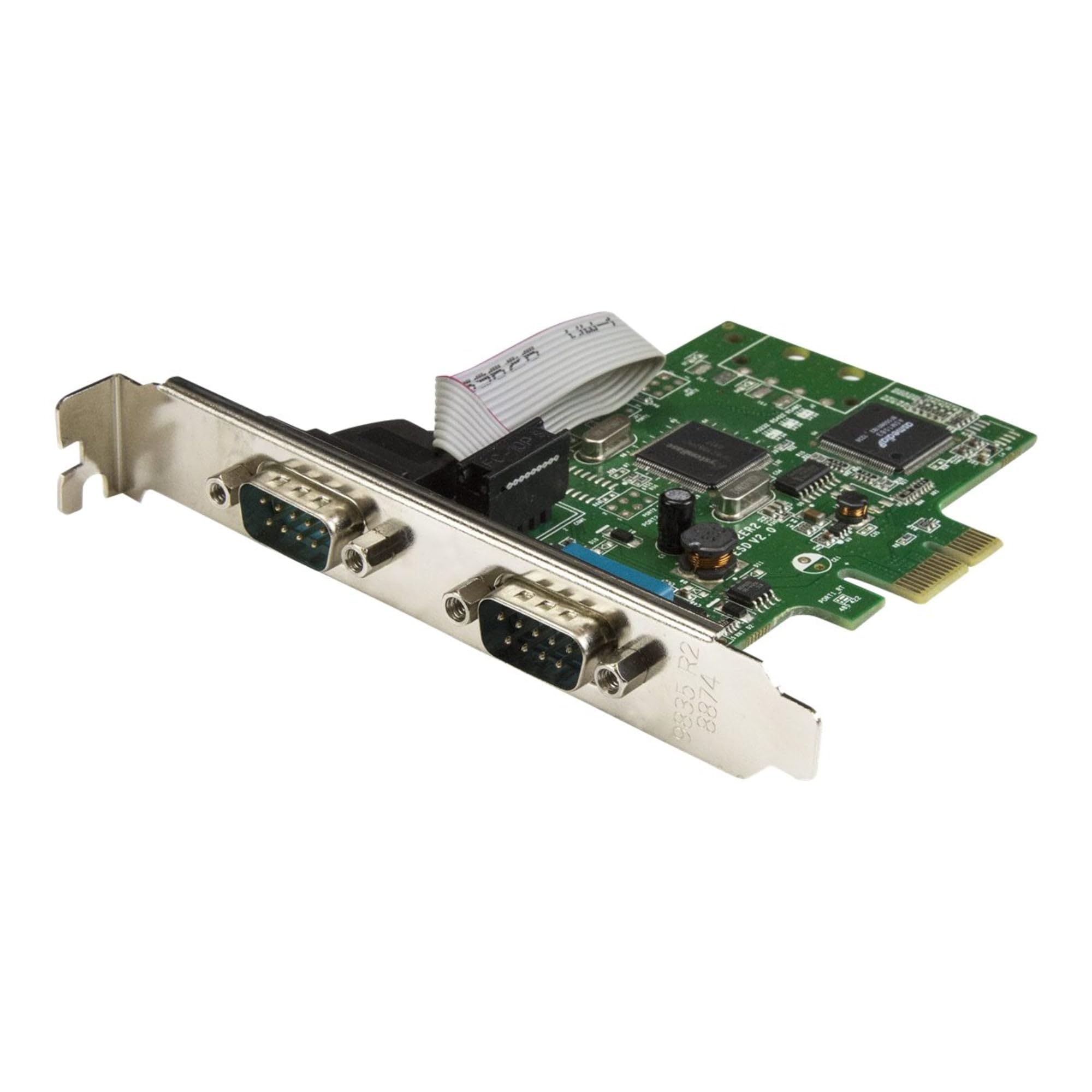 StarTech.com 2-Port PCI Express Serial Card with 16C1050 UART - RS232 Low Profile Serial Card - PCI Serial Card, TAA (PEX2S1050)