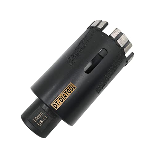DT-DIATOOL Diamond Core Drill Bit 2" - Welded Hole Saw 50mm with 5/8-11 Arbor for Granite Marble Concrete Hard Stone