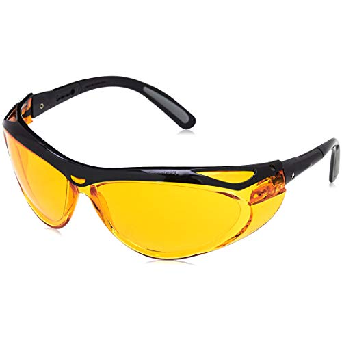 Amazon Basics Blue Light Blocking Safety Glasses Eye Protection, Anti-Fog, Orange Lens - 3-Pack