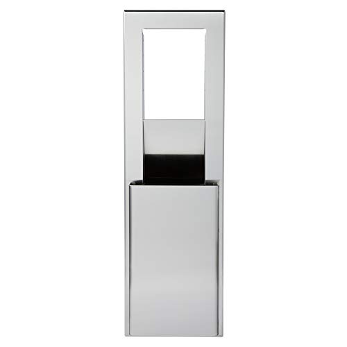 Recessed Trash Receptacle for 12" Cavities by GP PRO (Georgia-Pacific), Stainless Steel, 59451, 17.000" W x 8.000" D x 56.000" H