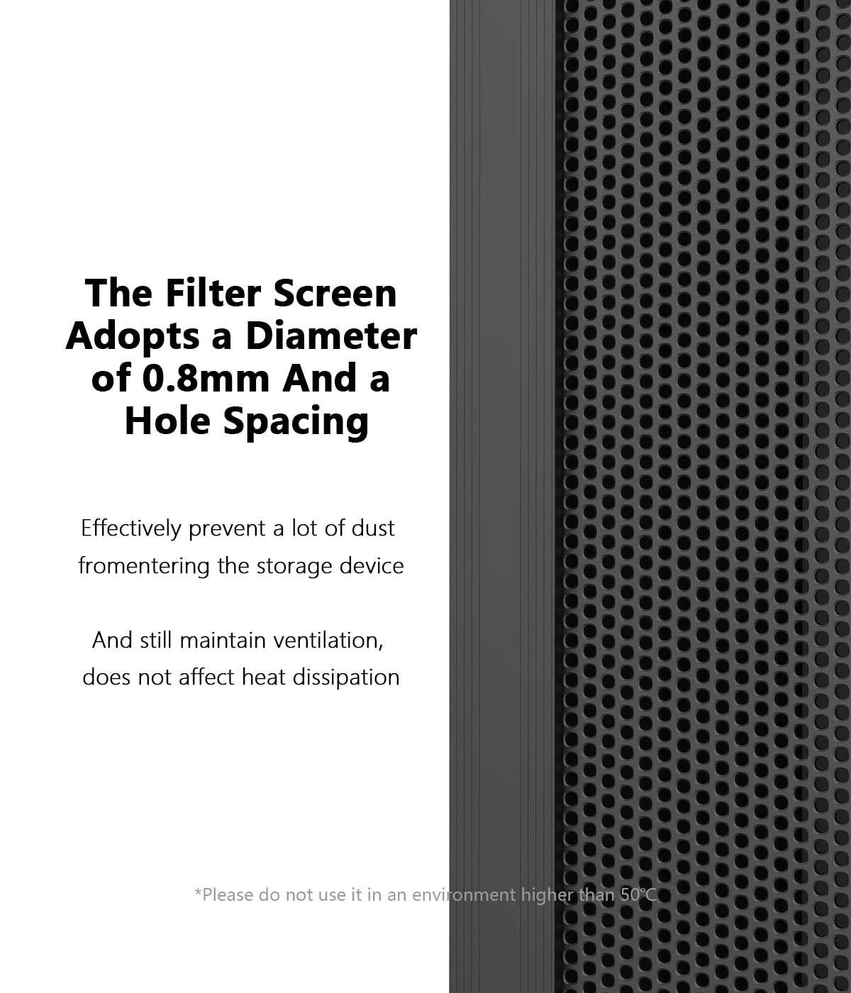 ADJNPCY Dust Filter for Synology NAS DS220+ DS218+ DS418play Dustproof PVC Cover - Black