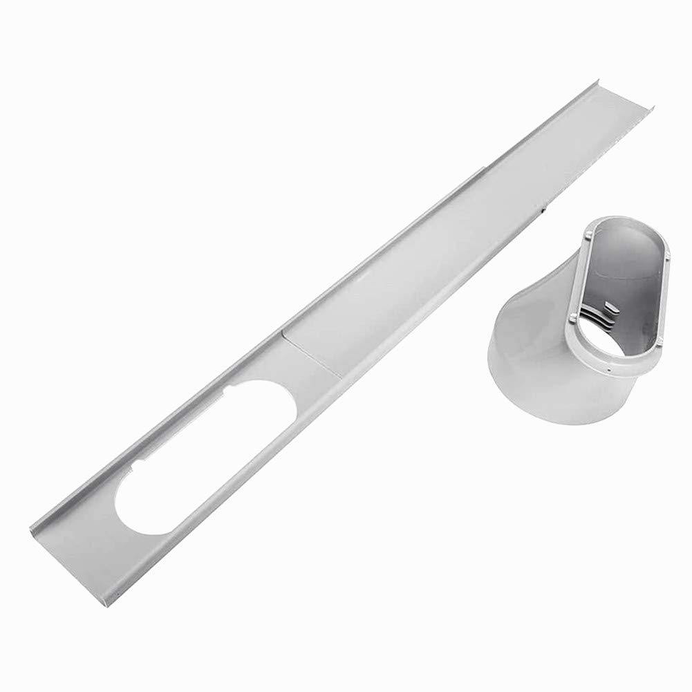 ANTFEES Portable Air Conditioner Replacement Window Vent Kit Plate,Adjustable Length Sliding Glass Doors AC Vent Kit for 15cm/5.9" Exhaust Hose