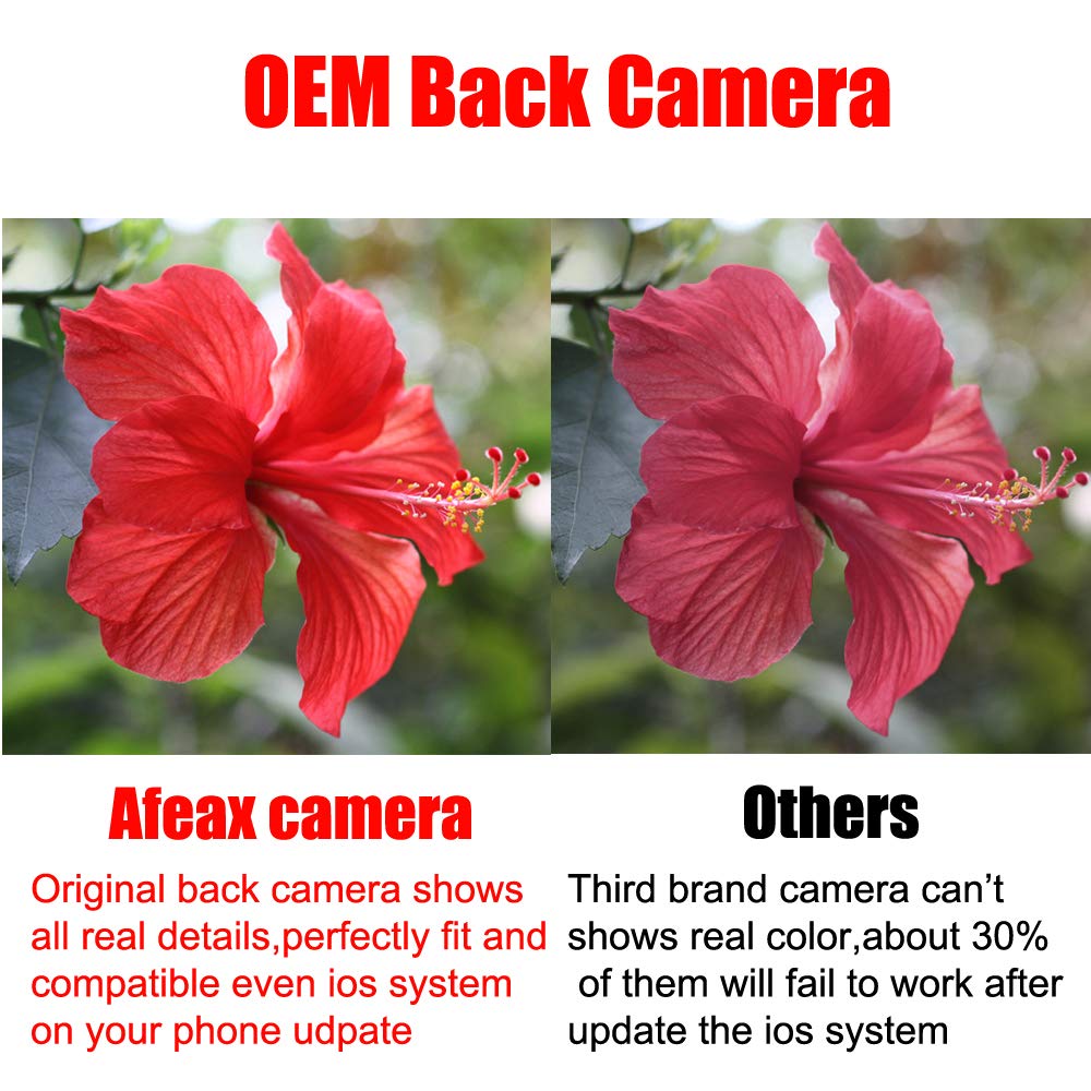 Afeax OEM Rear Back Camera Lens Replacement for iPhone XR A1920, A2097 Original with Ahesive and Repairing Tool(2 Pack