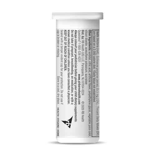 Airborne Elderberry + Zinc & Vitamin C Effervescent Tablets, Immune Support Supplement With Powerful Antioxidant Vitamins A C E, 20 Fizzy Drink Tablets, Elderberry Flavor