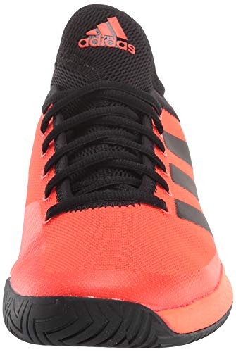 Adidas Men's Defiant Generation Tennis Shoe, Solar Red/Black/Black, 7.5